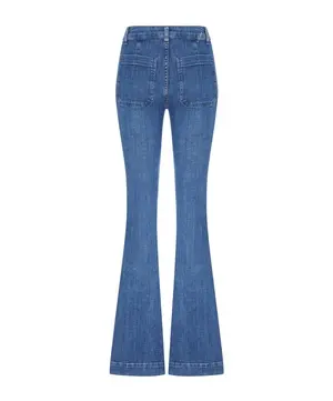THE SEAFARER Belt-loop Flare Jeans - Blue