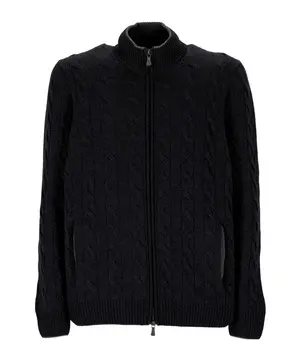 GRAN SASSO Long-sleeve Cable Knit Cardigan