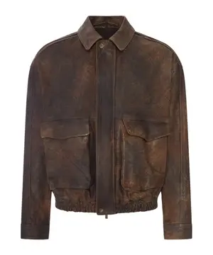 SALVATORE SANTORO Long-sleeve Leather Jacket