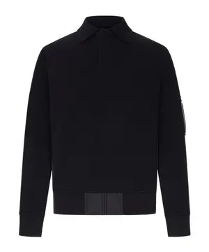 Sacai Long-sleeve Polo Shirt - Black