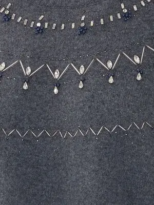 Liu Jo Wool Sweater With Jewel Embroidery