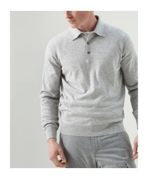 Brunello Cucinelli Cashmere Knit Polo Shirt - Gray