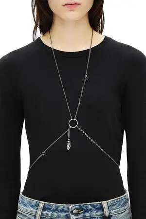 ANN DEMEULEMEESTER Adeline Body Chain Necklace - Silver