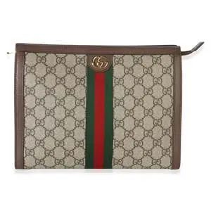 Gucci Gg Supreme Web Ophidia Pouch