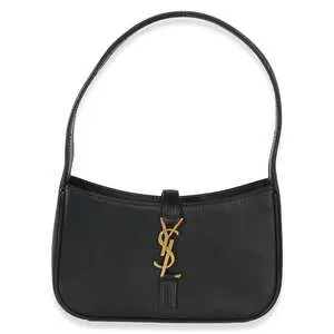 Saint Laurent Smooth Calfskin Le 5 A 7 Hobo - Black