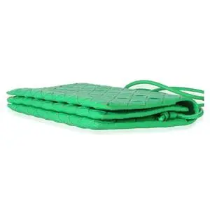 Bottega Veneta Parakeet Intrecciato Nappa Wallet On Strap - Green