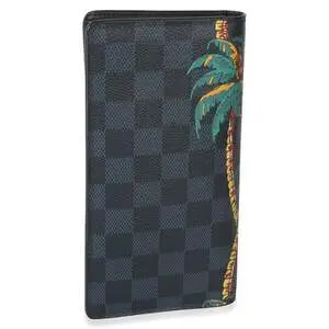 LOUIS VUITTON Damier Graphite Cobalt Canvas Jungle Brazza Wallet