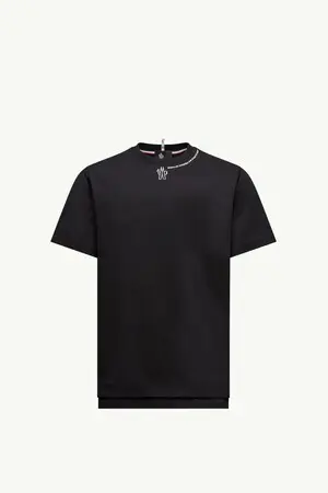 Moncler Logo Cotton T-shirt - Black