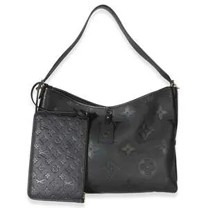 LOUIS VUITTON Monogram Empreinte Carryall Mm Shoulder Bag - Black