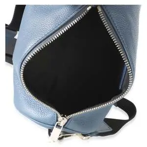 Dior Navy Cowhide Atelier Roller Pouch - Blue