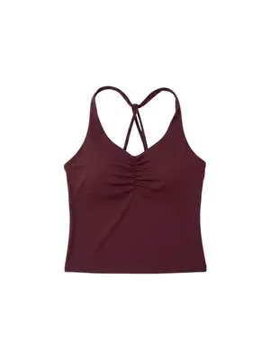 RAAE UK Burgundy Sculpt Scrunch Top - Red