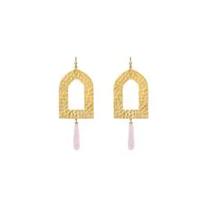 SHEIDA FARROKHI Pink / Gold / Yellow Simin Earrings Gold Plated Silver Pink - Pink/gold/yellow