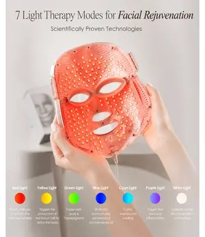 LOVERY 7-color Led Light Therapy Facial Mask For Radiant Skin - White