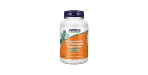NOW FOODS Magnesium & Potassium Aspartate With Taurine - Open White