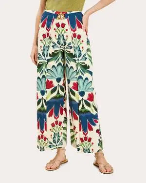 Mestiza New York Floral Buckle Wrap Pants Cotton