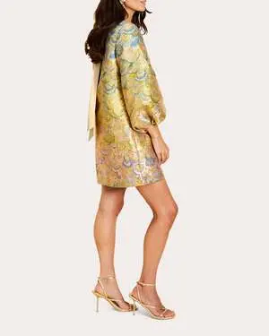 Mestiza New York Rosanna Metallic Jacquard Mini Dress