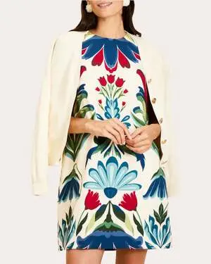 Mestiza New York Fiona Floral Mini Shift Dress Polyester/spandex