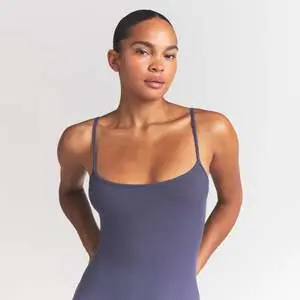 SKIMS Long Slip Dress | Blue | | Soft Lounge