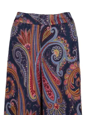 Etro Paisley Envers Satin Trousers
