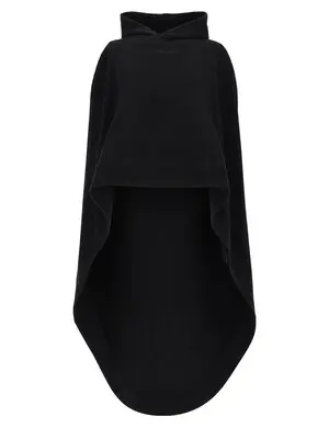 Balenciaga Felpa Oversize Con Cappuccio - Black