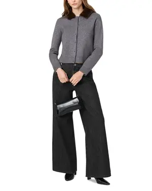 French Connection Sloane Faux Fur Collar Cardigan Sweater