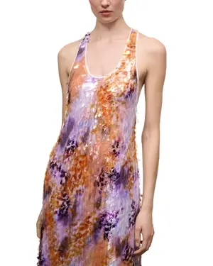 Staud Embellished Low Racerback Maxi Dress