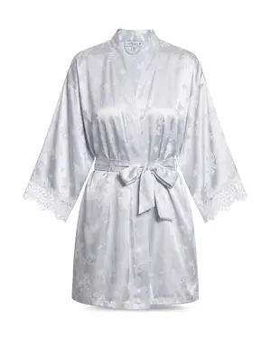 IN BLOOM BY JONQUIL Satin Jacquard Wrap Robe