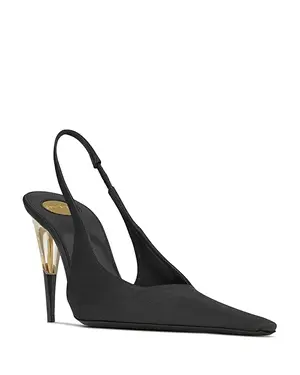 Saint Laurent Goya Slingback Pumps - Black