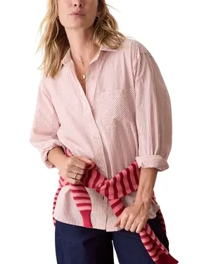 Marine Layer Jane Cotton Poplin Relaxed Shirt