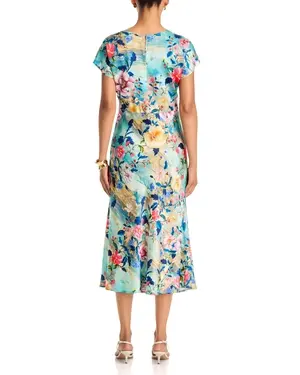 Johnny Was Ryu Bias Dolman Stretch Silk Dress