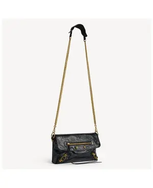 Balenciaga Le City Clutch With Chain