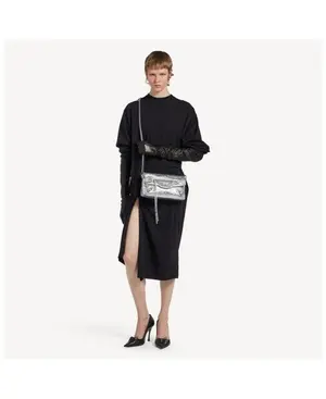 Balenciaga Le City Clutch With Chain
