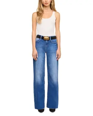 L'Agence Petites Scottie High Rise Wide Leg Jeans