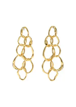 Alexis Bittar Solanales Crystal-embellished Link 14kt -plated Drop Earrings