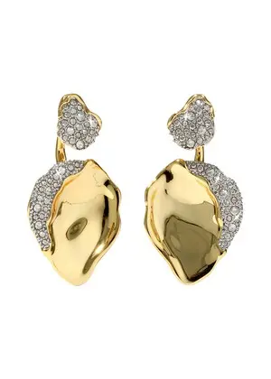 Alexis Bittar Solanales Crystal-embellished Petal 14kt -plated Drop Earrings - Gold