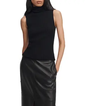 Rag & Bone Rhodes Wool Sleeveless Top - Black