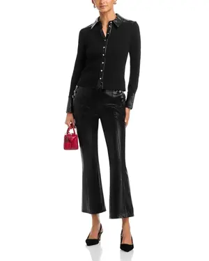 Cinq À Sept Suzette Cropped Faux Leather Pants