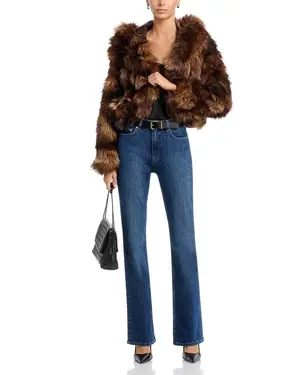 Cinq À Sept Sybella Patchwork Faux Fur Coat