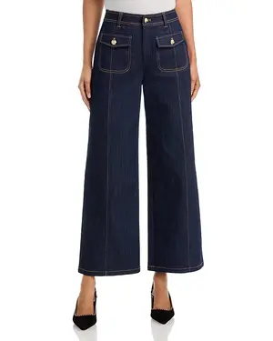 Cinq À Sept Sidoni Mid Rise Wide Leg Jeans