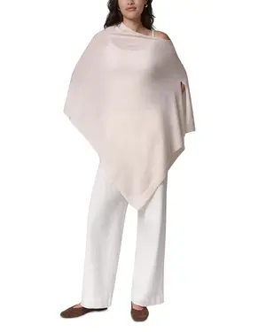 DONNA KARAN WEEKEND Wool & Cashmere Asymmetrical Poncho Sweater