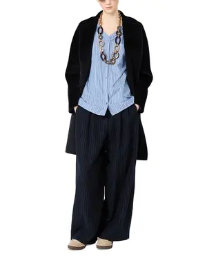 Max Mara Smmadriene Striped Cotton Blouse