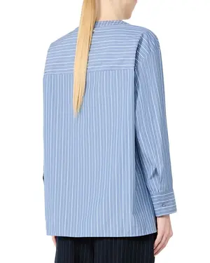 Max Mara Smmadriene Striped Cotton Blouse