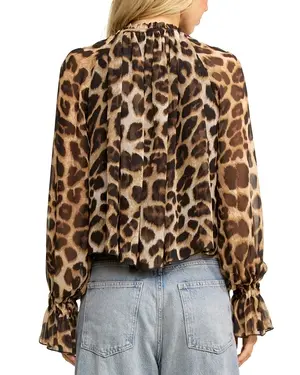 ELEVATOR DISCO Clarissa Leopard Print Top