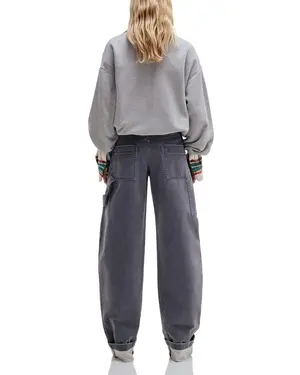 DARKPARK Alva Cropped Cotton Sweatshirt - Grey