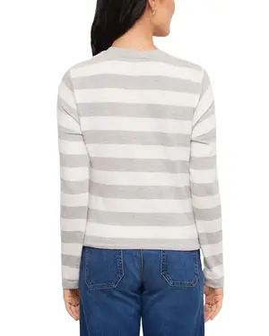 Karen Kane Striped Long Sleeve Drape Front Top