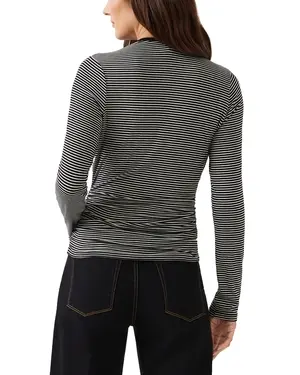 Karen Kane Crossover Neck Side Shirred Top