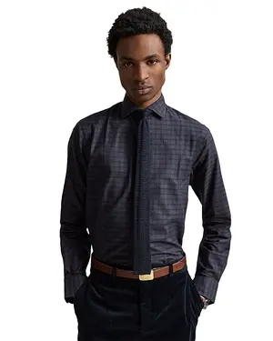 Polo Ralph Lauren Classic Fit Cotton Check Twill Shirt - Black Forest Multi