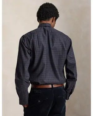 Polo Ralph Lauren Classic Fit Cotton Check Twill Shirt - Black Forest Multi