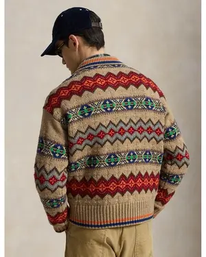 Polo Ralph Lauren Fair Isle Wool Blend Polo Collar Sweater