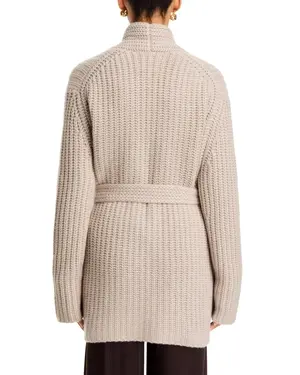 LISA YANG Jacqueline Cashmere Belted Cardigan - Sand